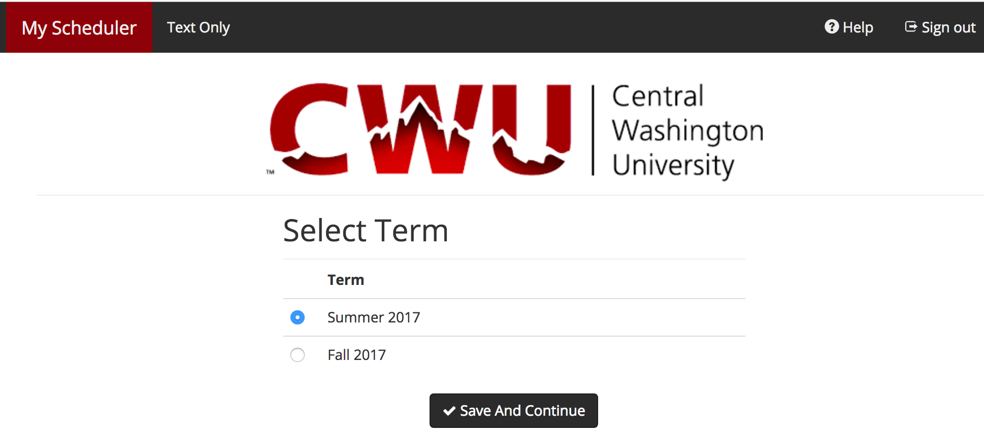 MyCWU Scheduler - Central Washington University - Modern Campus Catalog™