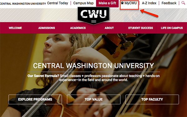 MyCWU Guide - Central Washington University - Modern Campus Catalog™